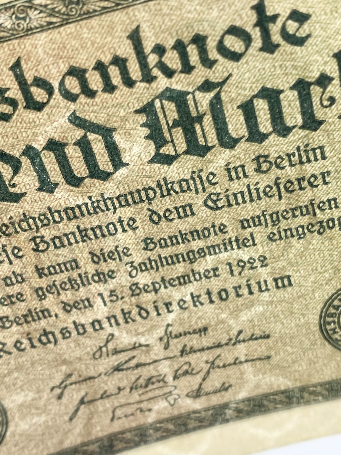 1000 Mark bankbiljet 1922 1923 te koop